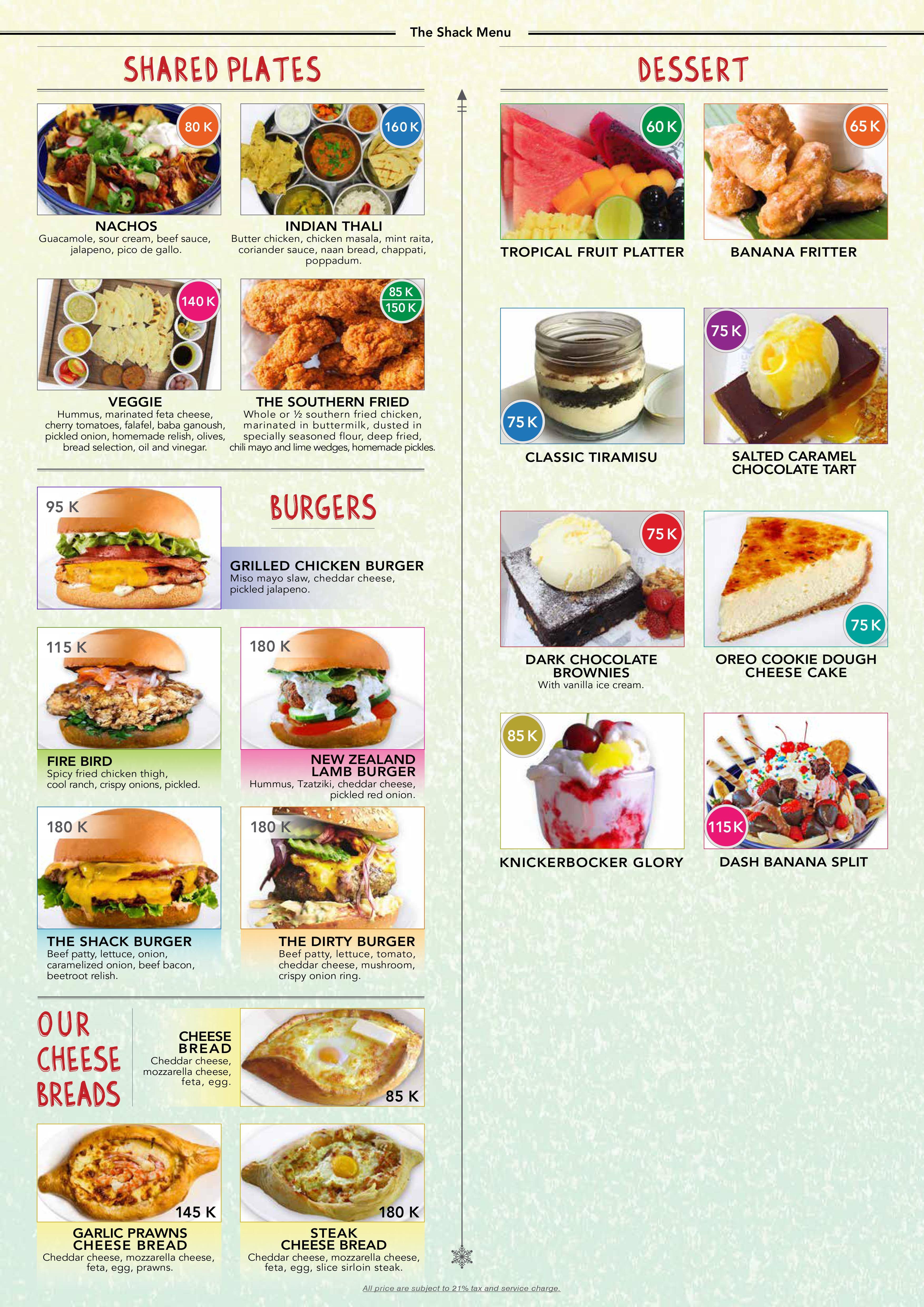 Menu at Azul Rooftop Bar Seminyak, Mengwi