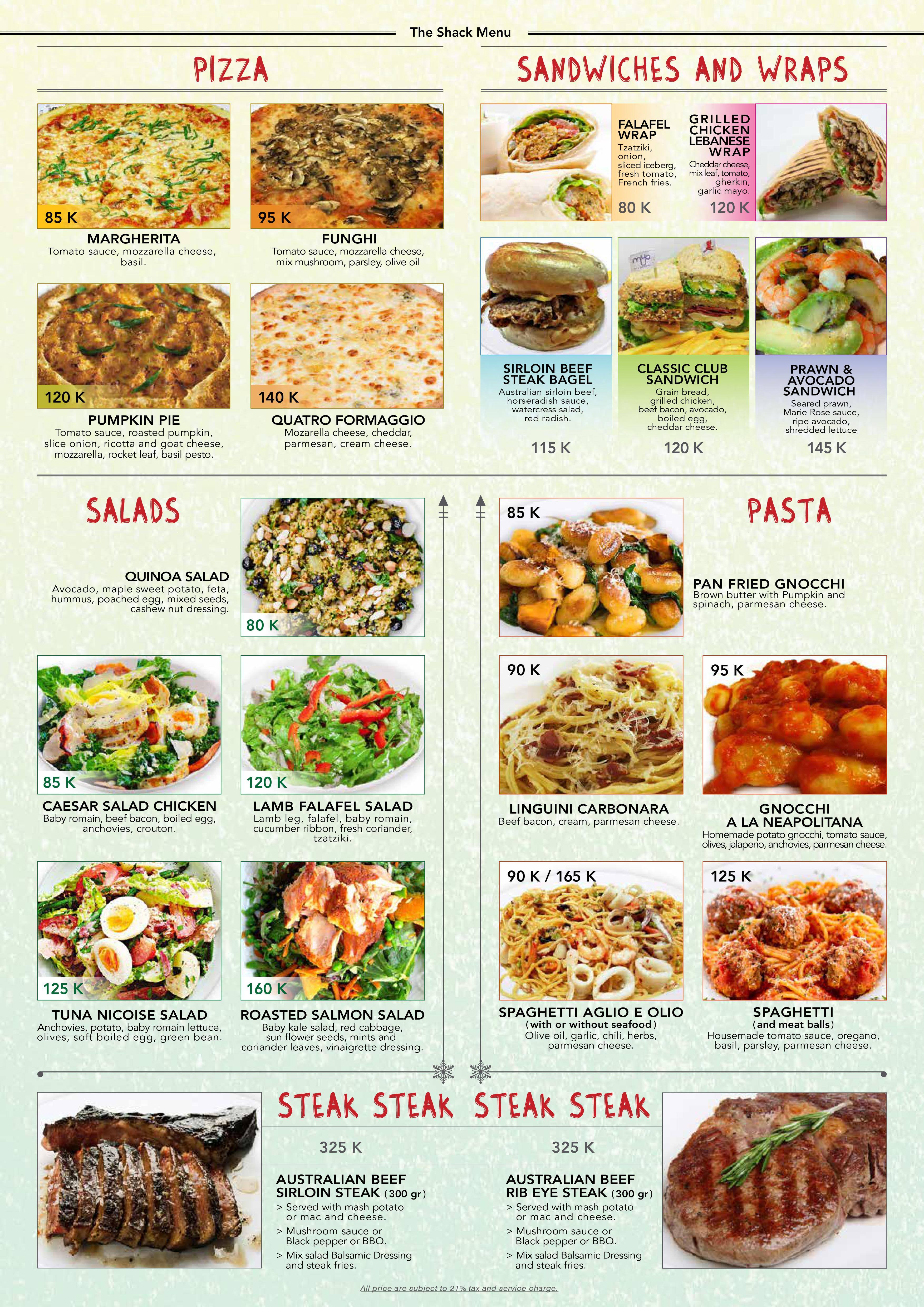Menu at Azul Rooftop Bar Seminyak, Mengwi