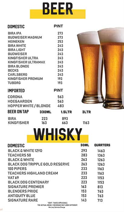 Menu of Bombay 63, Malad East, Mumbai