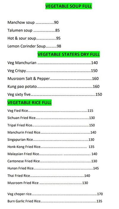 Menu of Crown Food Place, Virar, Mumbai