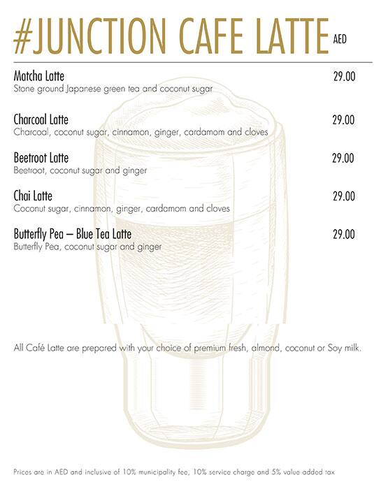 Menu at The Junction Sharjah cafe, Sharjah
