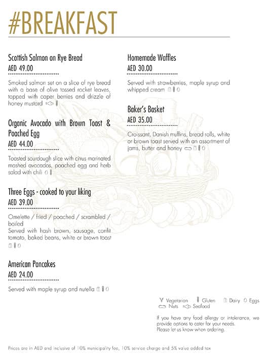Menu of The Junction - Pullman Sharjah, Al Taawun, Sharjah