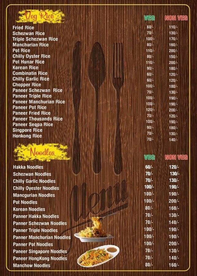 Menu of Hakka Bistro, Vikhroli, Mumbai