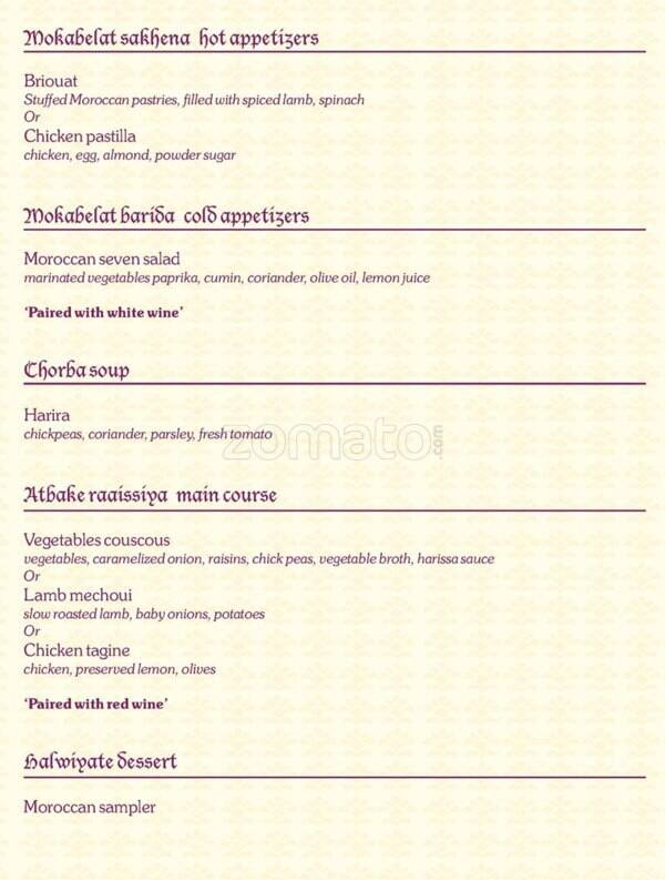 Menu at Casablanca - DoubleTree by Hilton, Gurugram