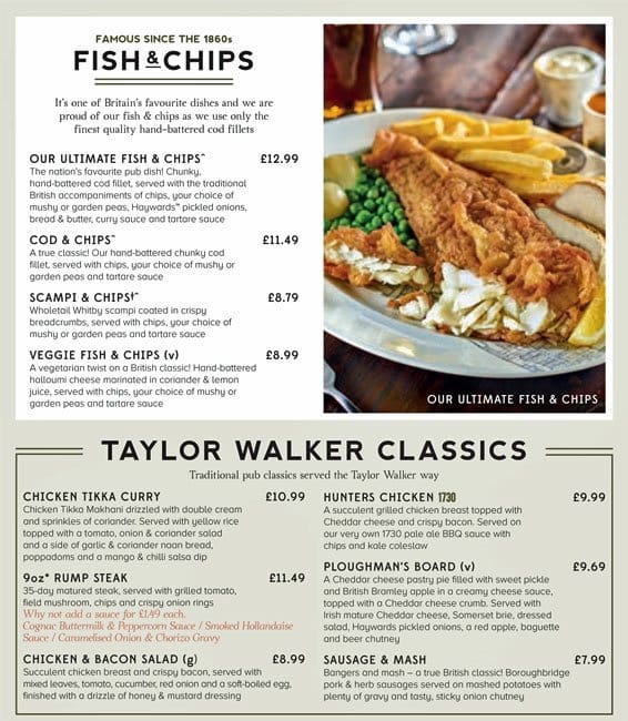 Menu at The Junction pub & bar, London, 36 St. John's Hill