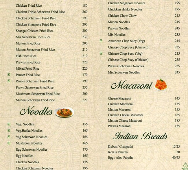 Menu at Savoury Sea Shell, Chennai, No.5/337A