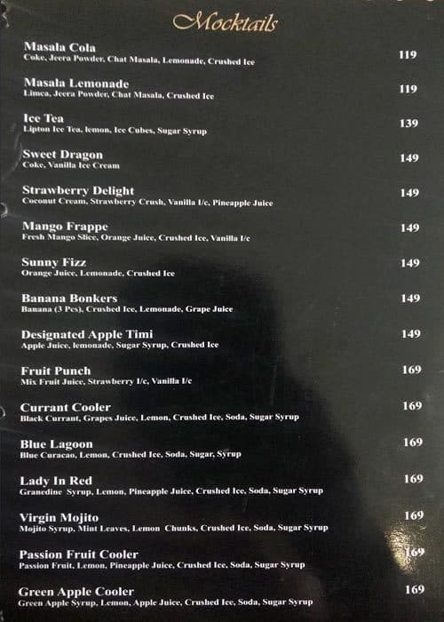 Menu at Moti Mahal Delux Tandoori Trail, Hyderabad, Flat 102