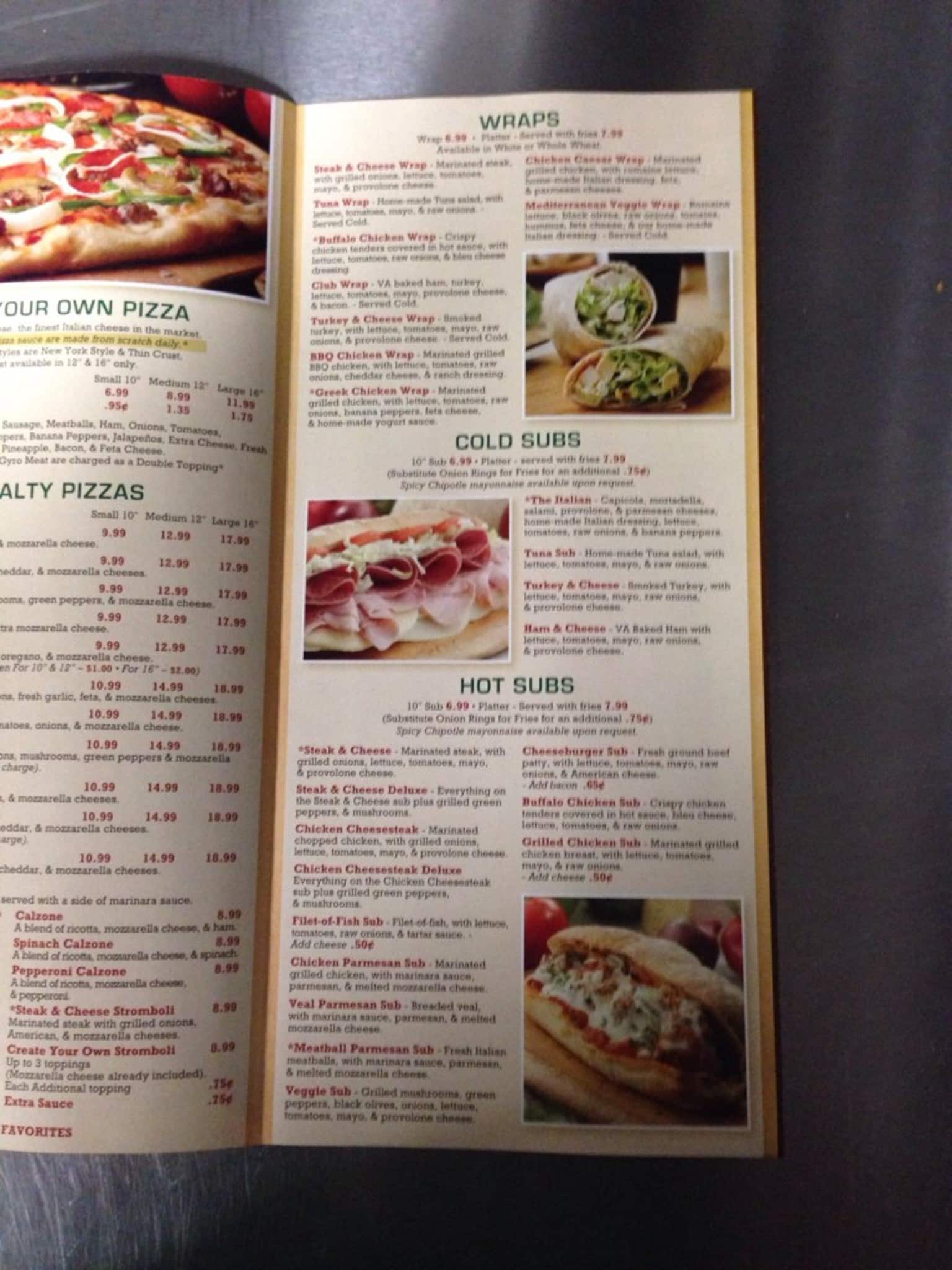 Menu at Andolini's Pizza pizzeria, Ashburn