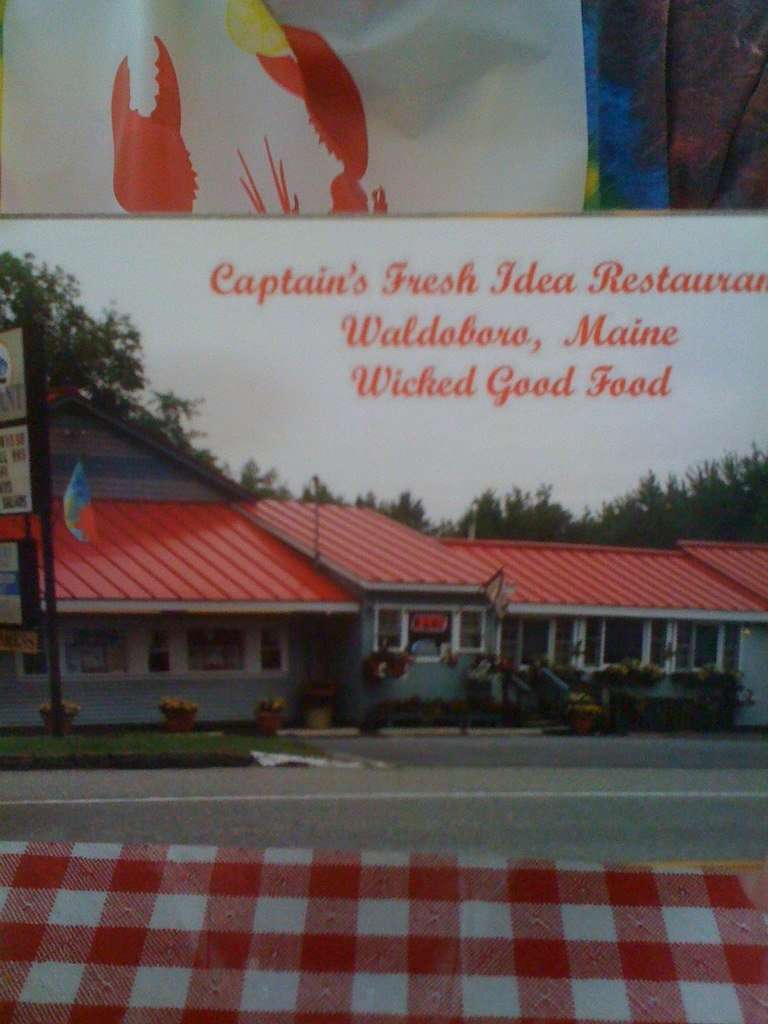 Menu at Captain's Fresh Idea Restaurant wicked good, Waldoboro