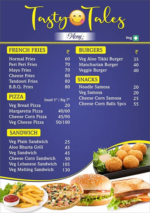Menu of Tasty Tales, Sanpada, Navi Mumbai