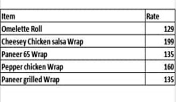 Menu of Wrap-N- Roll, Wakad, Pune
