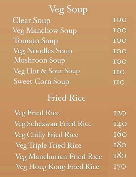 Menu of Babaji Cafeteria, Siolim, Goa