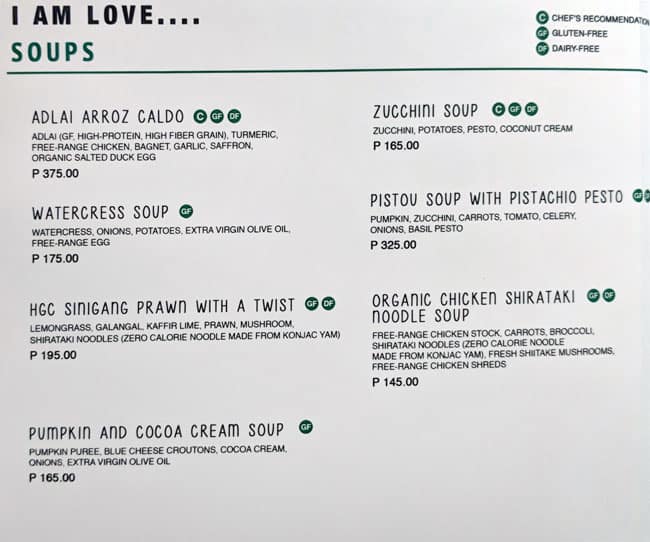 Menu at Bizu Patisserie and Bistro restaurant, Taguig