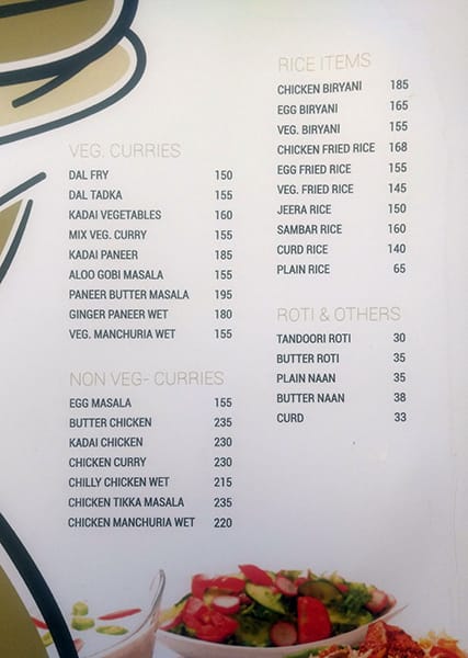 Menu at Bagara Restaurant & Bar, Secunderabad, Penderghast Road