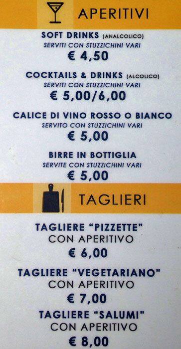 Menu da Il Piacere Del Caffè pub & bar, Roma