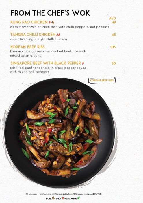 Menu at Sizzling Wok - Business Bay restaurant, Dubai