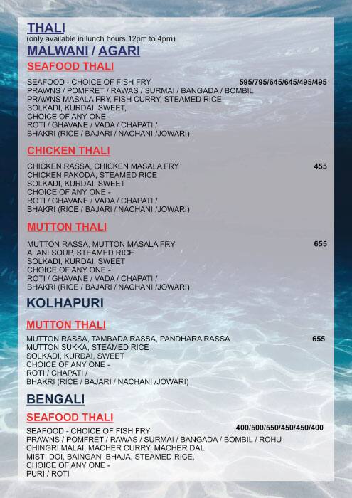 Menu at CONCH RESTAURANTS, Mumbai