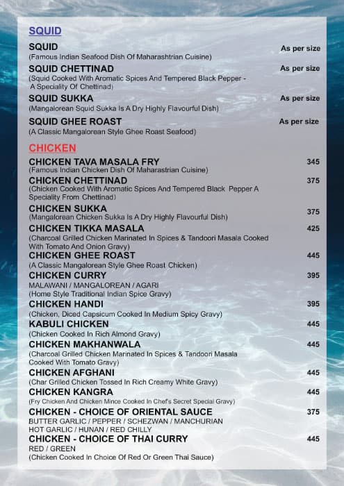 Menu at CONCH RESTAURANTS, Mumbai