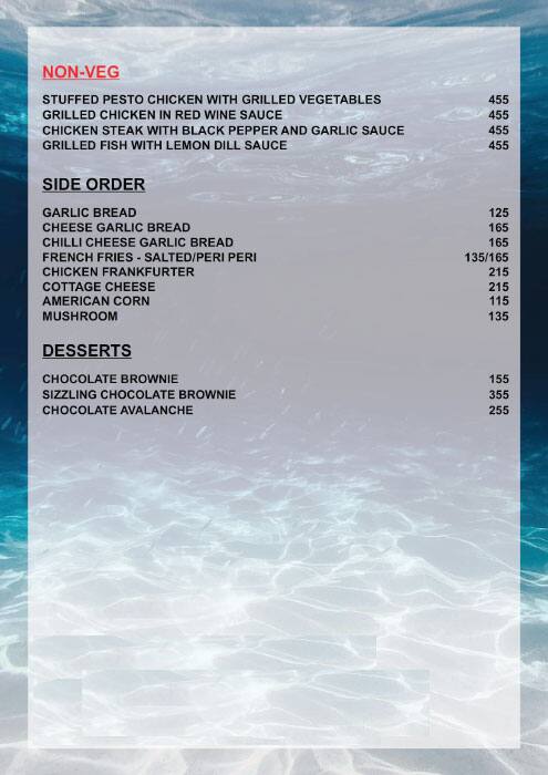 Menu at CONCH RESTAURANTS, Mumbai