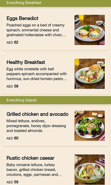 Menu of Markette, Downtown Dubai, Dubai