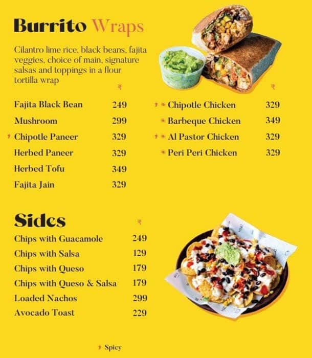 Menu of Maiz Mexican Kitchen, Lower Parel, Mumbai
