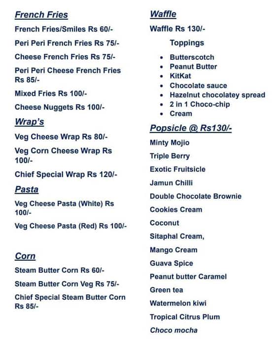 Menu of Little Loco Pops, Paddapukur, Kolkata