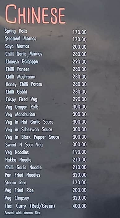 Menu of Hunger Cure, Sector 14, Faridabad