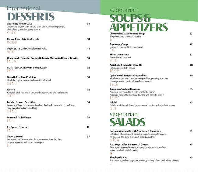 Меню IST TOO, Стамбул, улица Хайреттин Искелеси