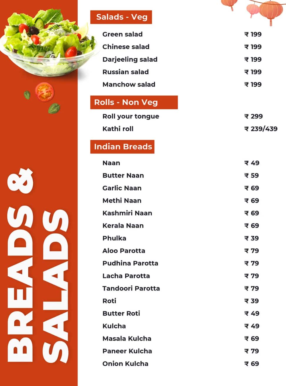 Menu of Sea Tales Restaurant, Injambakkam, Chennai