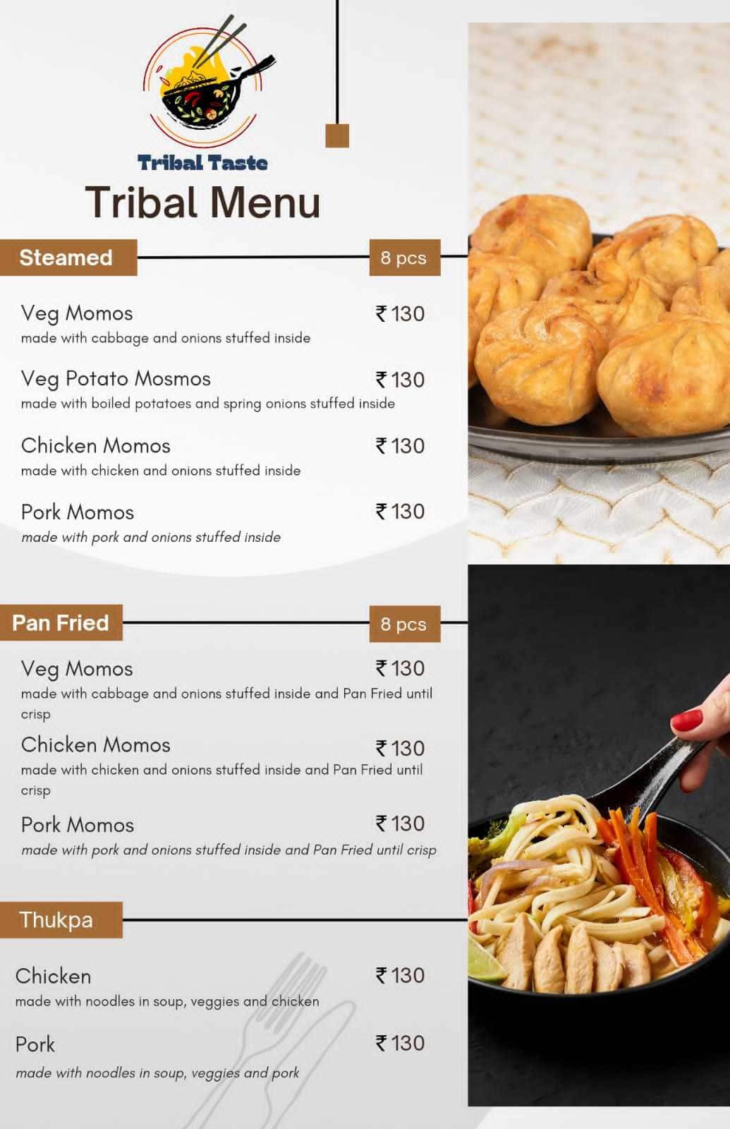 Menu of Tribal Taste, Oshiwara, Andheri West, Mumbai