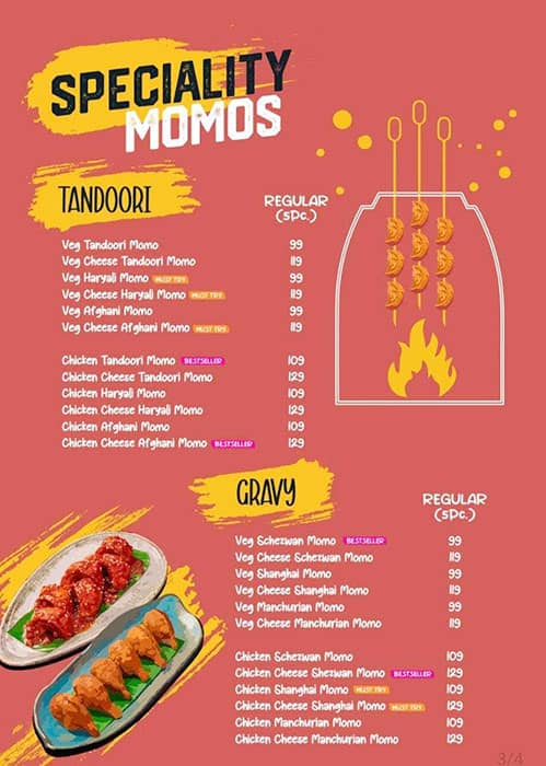 Menu of Rowdy Momo Cafe, Koramangala 5th Block, Bangalore