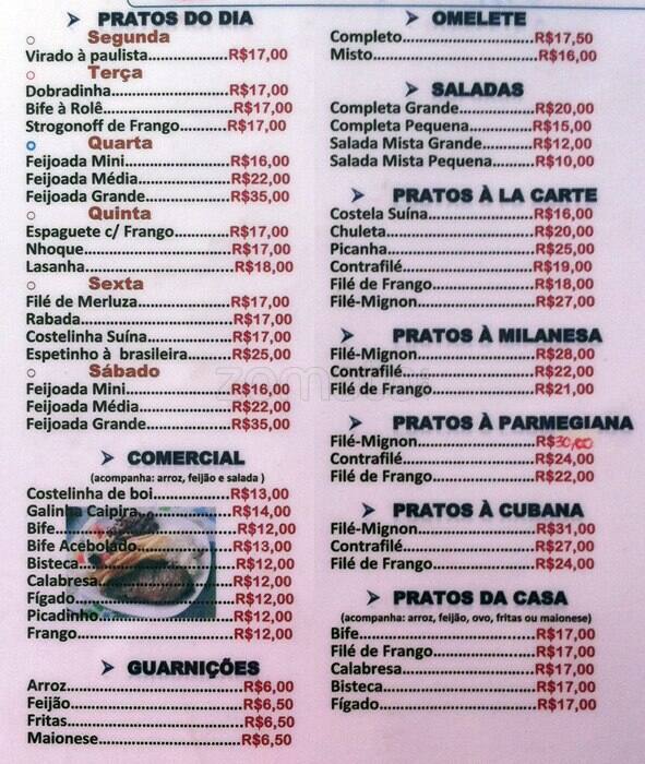 Princesinha da Funchal Menu, Menu de Princesinha da Funchal, Itaim Bibi ...