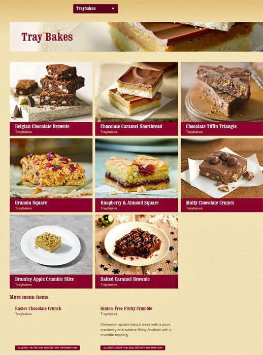 Menu at Costa Coffee cafe, Edinburgh, 1 Hanover St