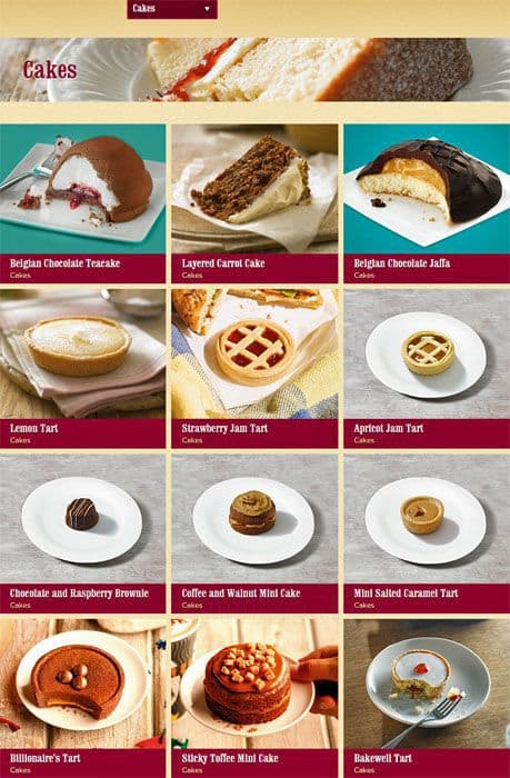 Menu at Costa Coffee cafe, Edinburgh, 1 Hanover St