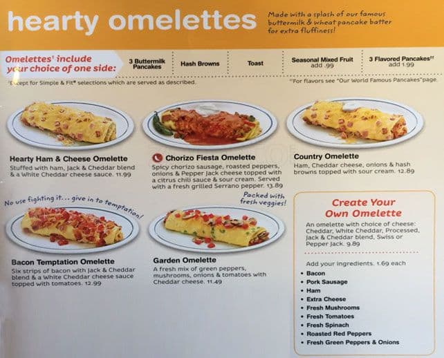 Menu at IHOP restaurant, New Westminster, 514 8th Ave