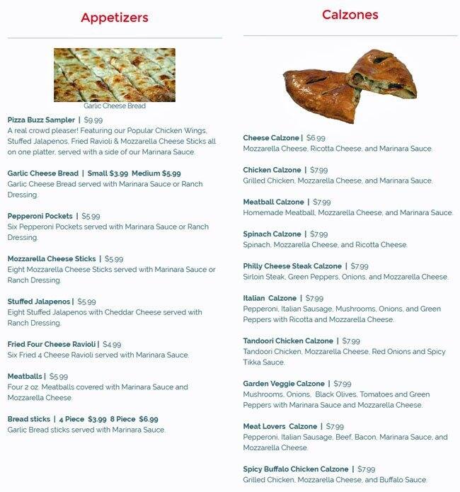 Pizza Buzz Menu, Menu for Pizza Buzz, Watauga, Watauga - Urbanspoon/Zomato