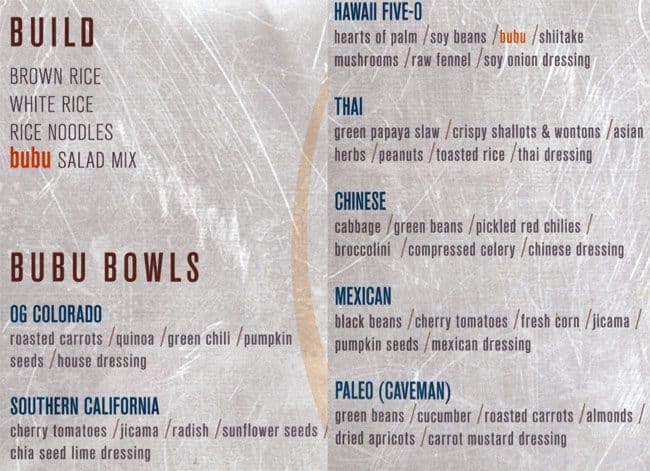 Bubu Menu, Menu for Bubu, LoDo, Denver - Urbanspoon/Zomato