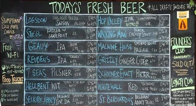 Menu at Hop and Hound pub & bar, Bothell