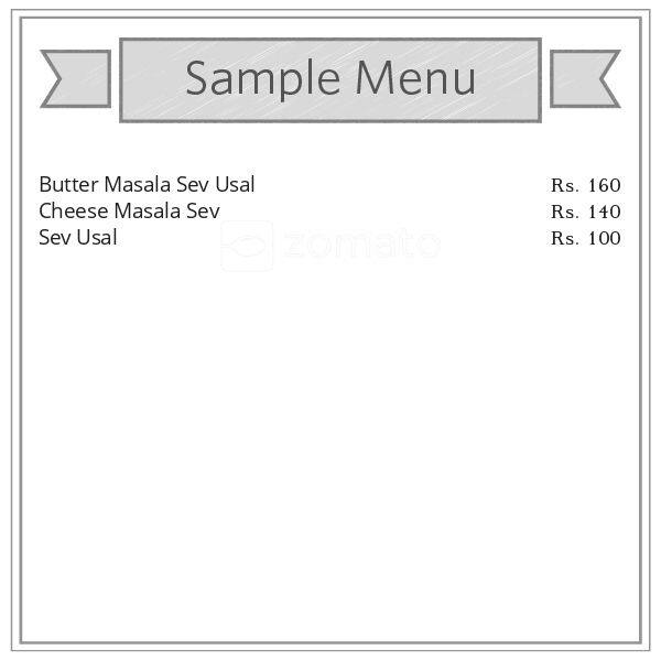 Menu of Ramtu Sev Usad, Gotri, Vadodara