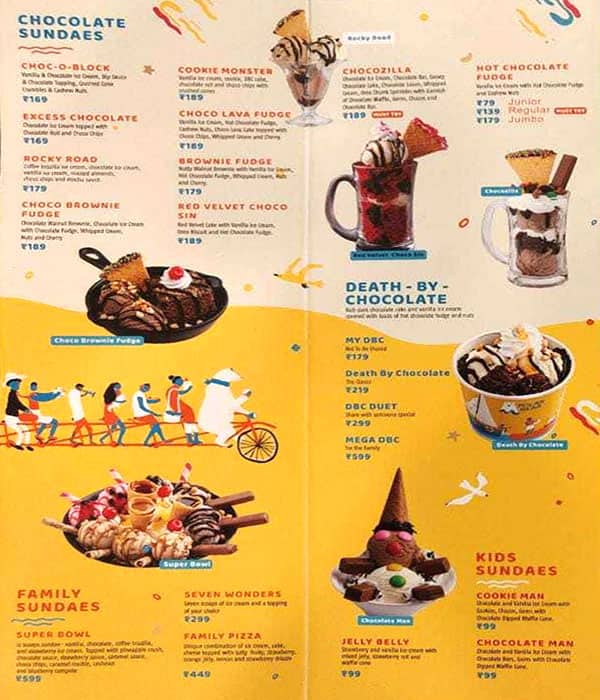 Menu of Polar Bear, Attibele, Bangalore