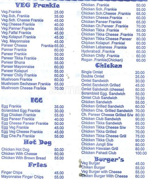Menu at Roti Roll, Mumbai, 3