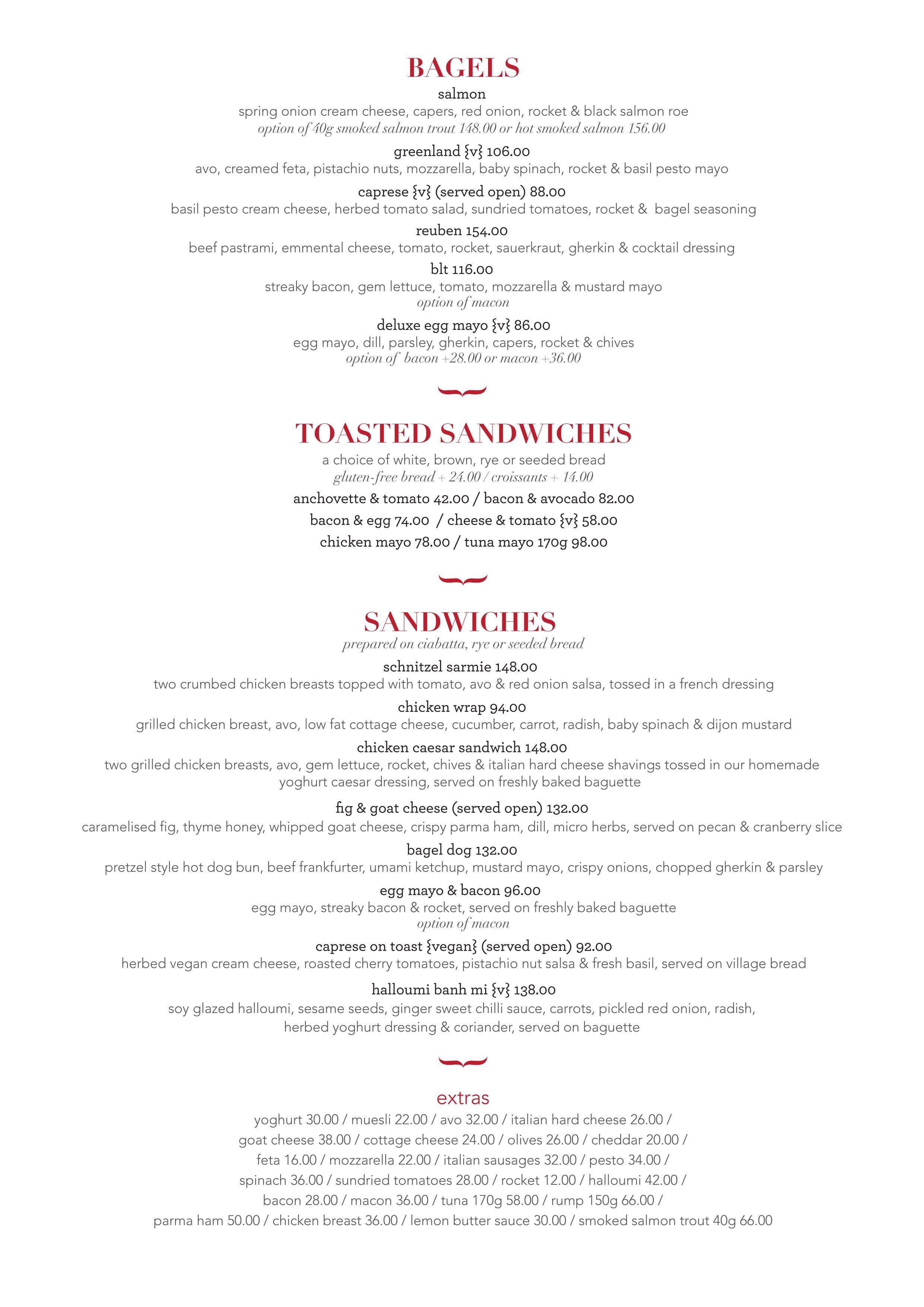 Menu at Le Parc by tashas restaurant, Johannesburg