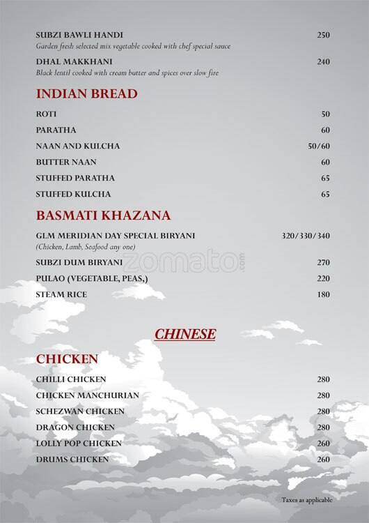 Menu at Cloud Nine - Roof Top Restaurant, Chennai