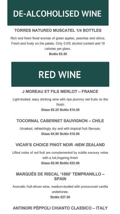 Menu at Konkan Dundrum restaurant, Dublin, Near Dundrum Crossroads