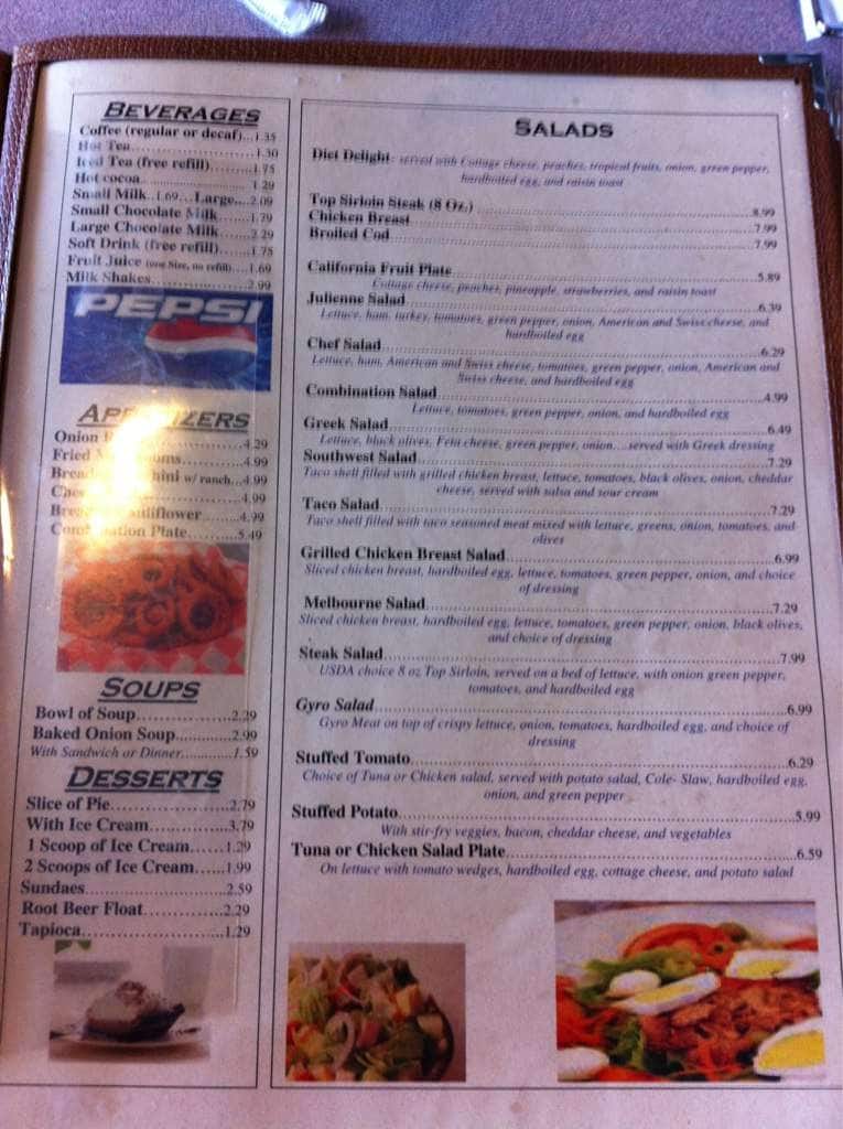 Menu at Deerfield Family Restaurant, Silvis