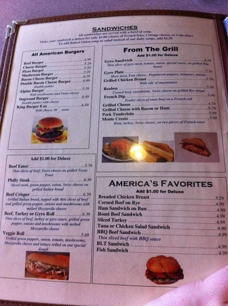 Menu at Deerfield Family Restaurant, Silvis