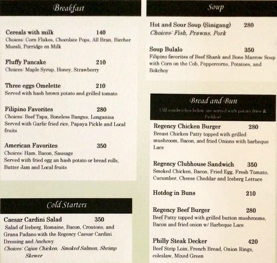 Menu at Glo Cafe and Lounge, Cebu City