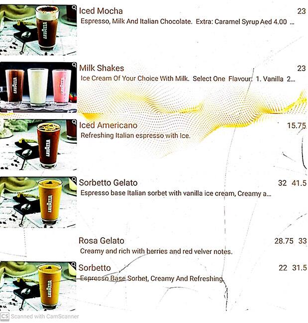 Menu at Il Caffe Di Roma cafe, Abu Dhabi, SR#-02