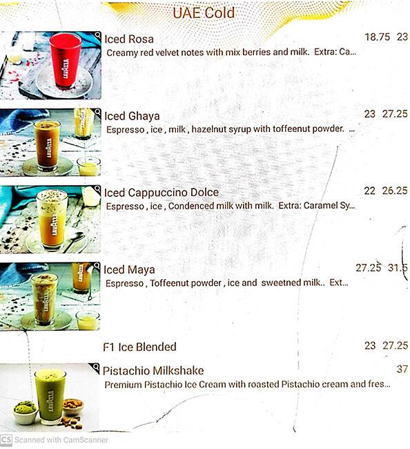 Menu at Il Caffe Di Roma cafe, Abu Dhabi, SR#-02