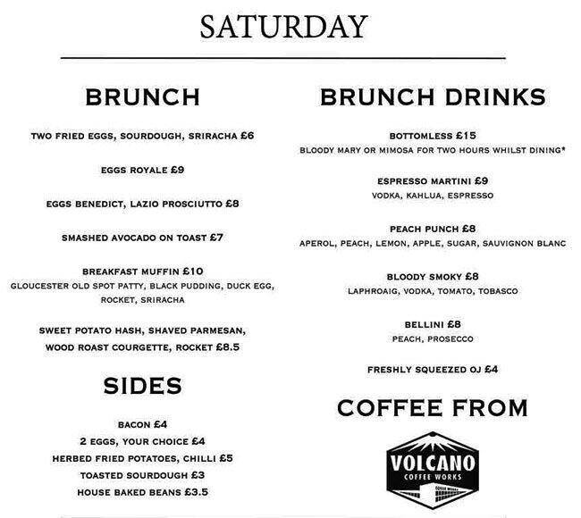 Menu at The Dolls House pub & bar, London, 181 Upper Street